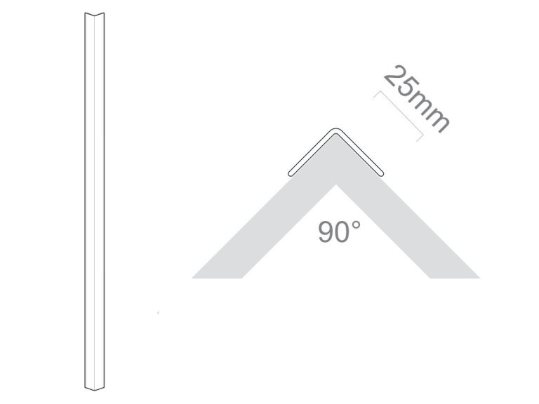 Clear PVC-u Corner Guard CGC2590 | Corner Guards | Polysales