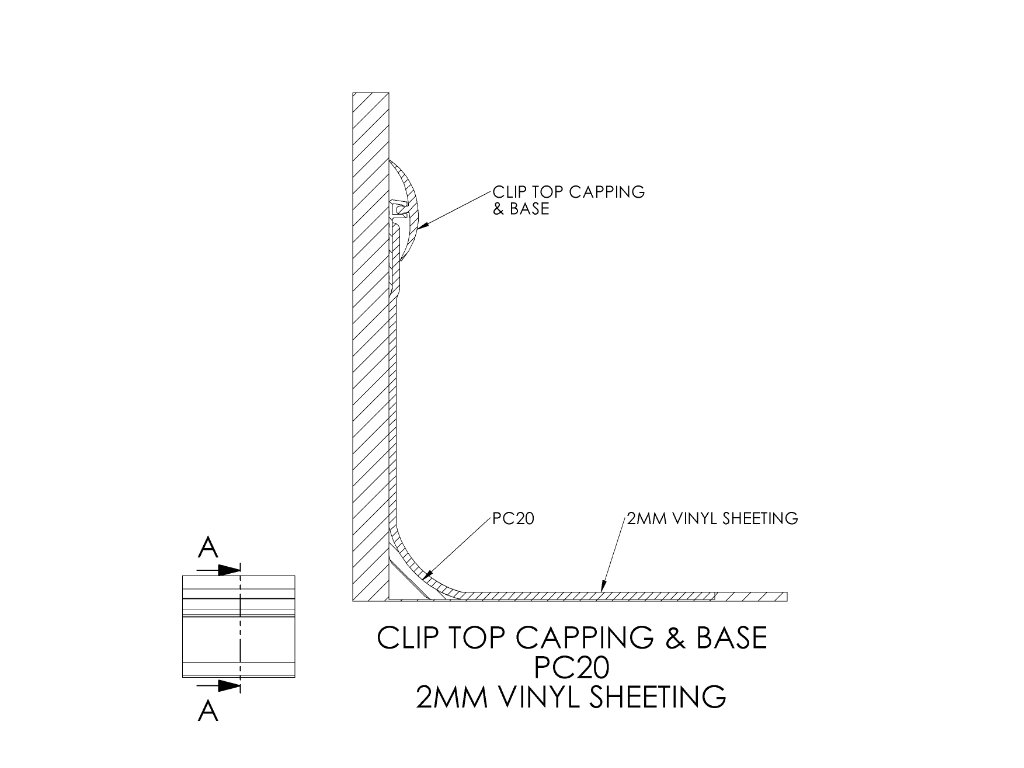Clip Top Capping Extrusion CTC30 | Extrusions | Polysales