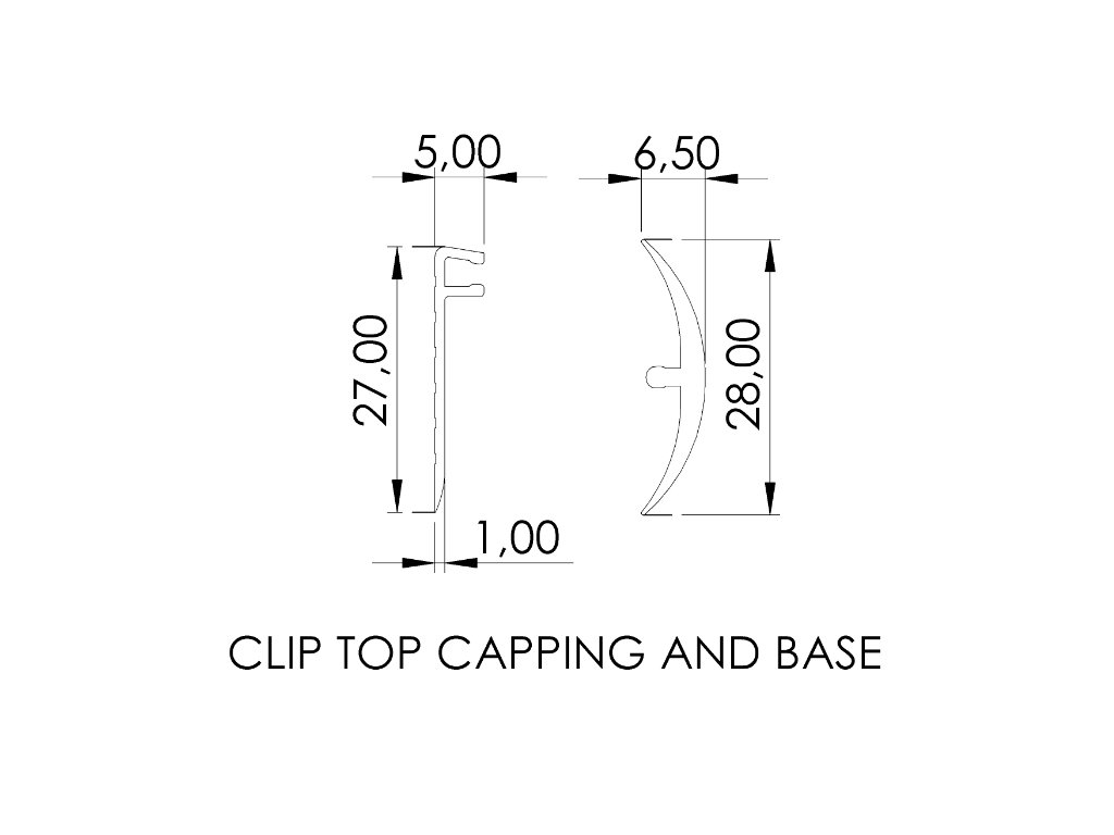 Clip Top Capping Extrusion CTC30 | Extrusions | Polysales