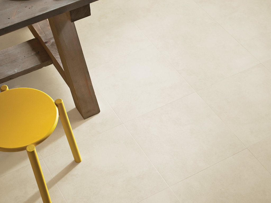 Portland Stone Vinyl Flooring | Expona Bevel Line Stone PUR | Polysales